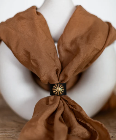 Leather Scarf Slide- Black – THE HAT CHICK