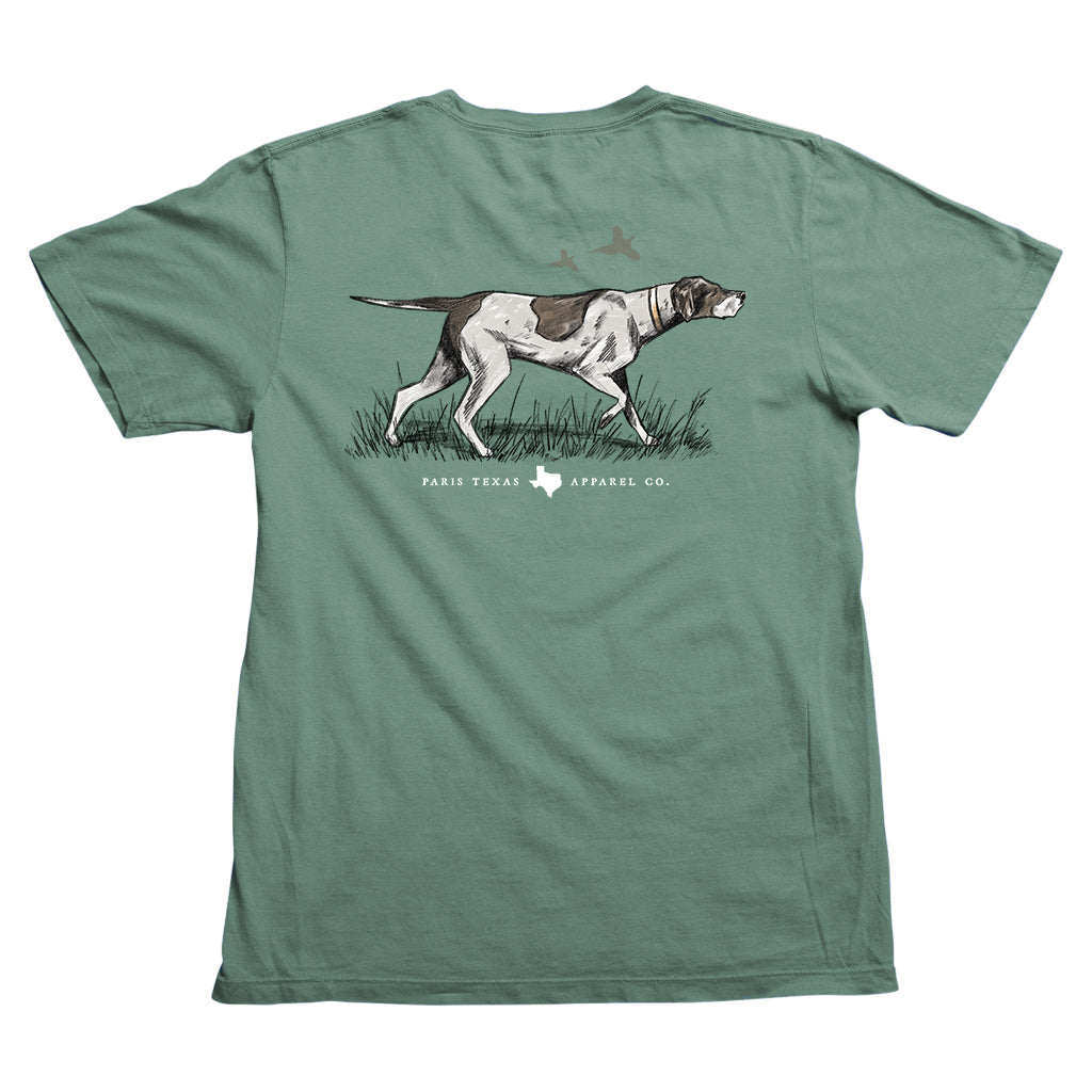 Pointer Hunting Dog Pocket T-Shirt - Pine – THE HAT CHICK